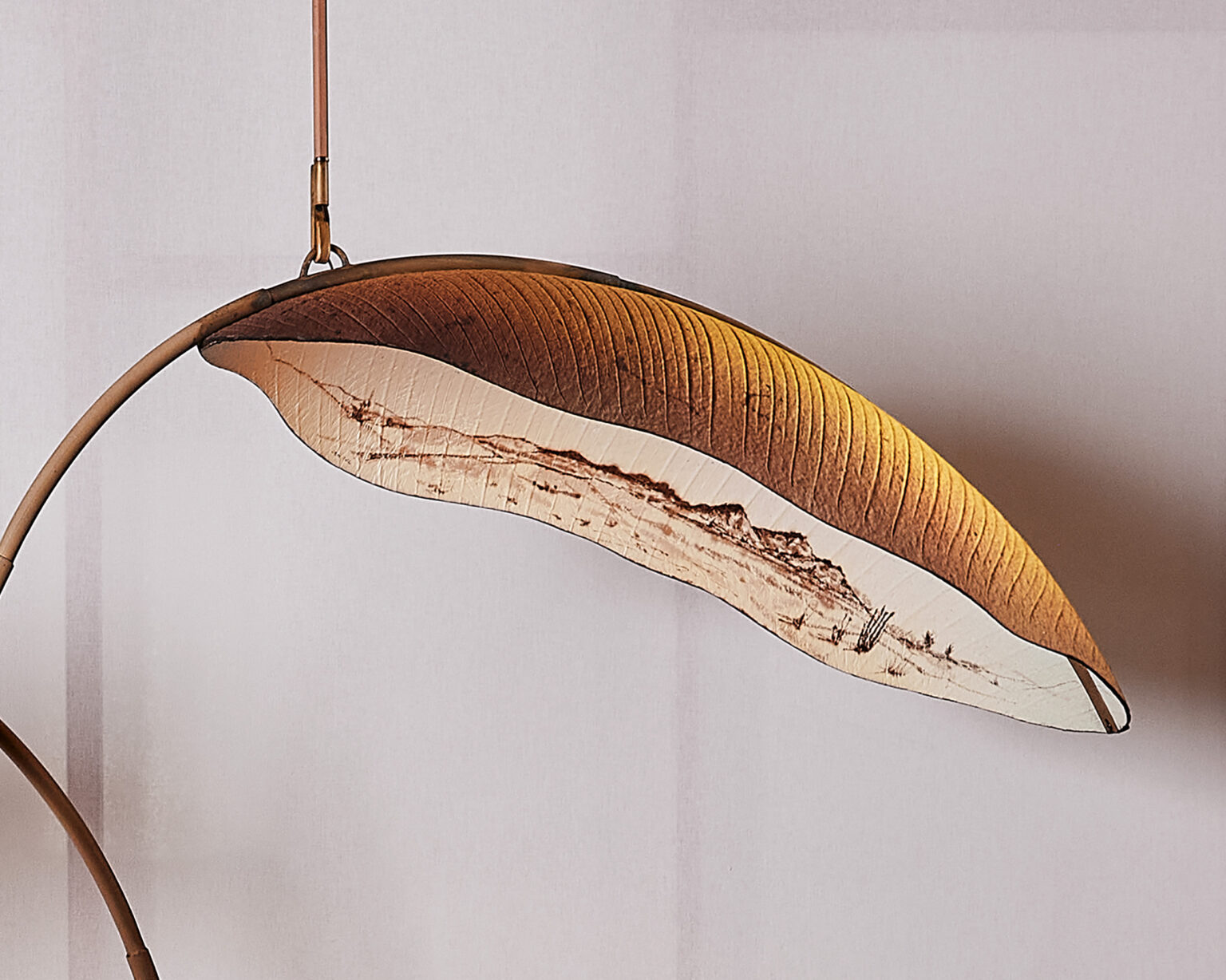 PELLE — 'Desert Land' Nana Lure Lamp with Brush Ink Painting